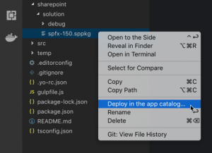 Update: Deploy SharePoint Framework solution packages to site collection app catalogs directly ...