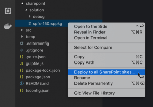 Easily deploy SharePoint Framework solution packages directly from Visual Studio Code