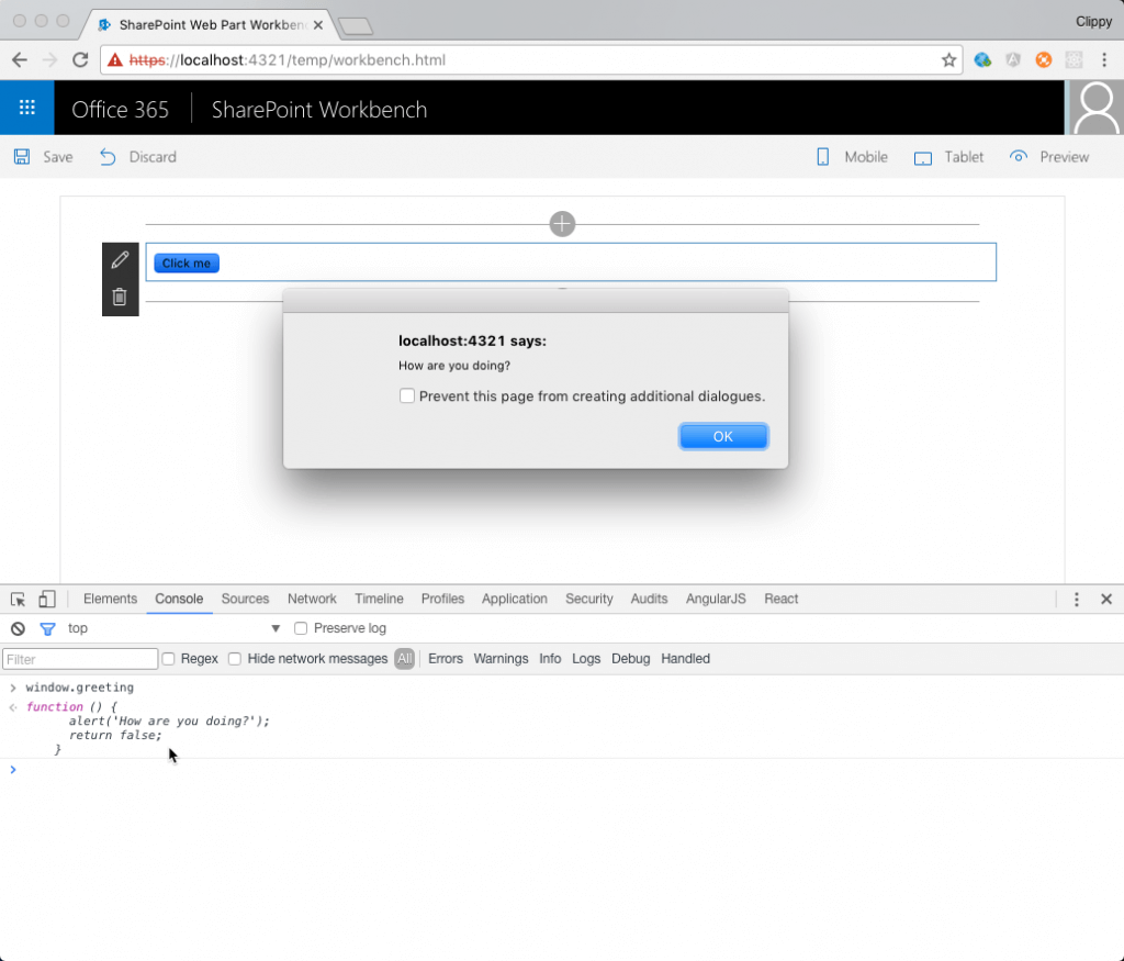 Migrate SharePoint JavaScript customizations to SharePoint Framework – reference functions from ...