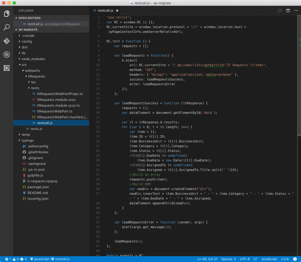 Migrate Sharepoint Javascript Customizations To Sharepoint Framework Jquery Ajax Calls And