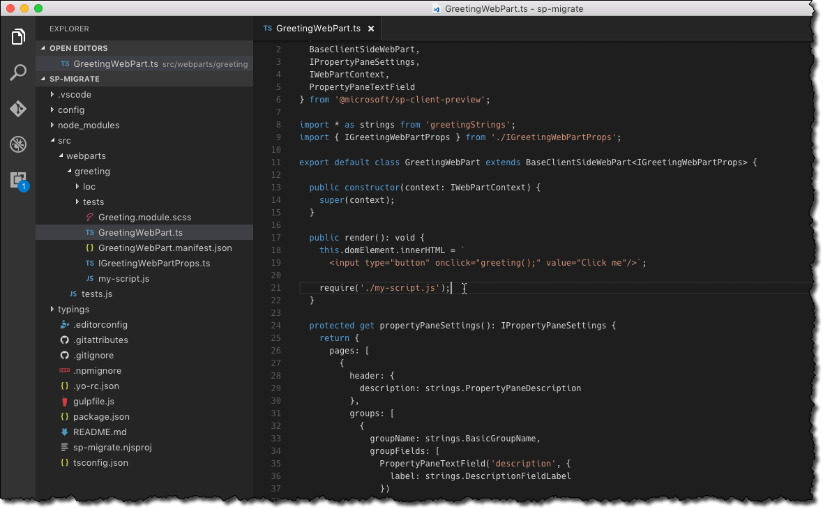 Migrate SharePoint JavaScript customizations to SharePoint Framework ...