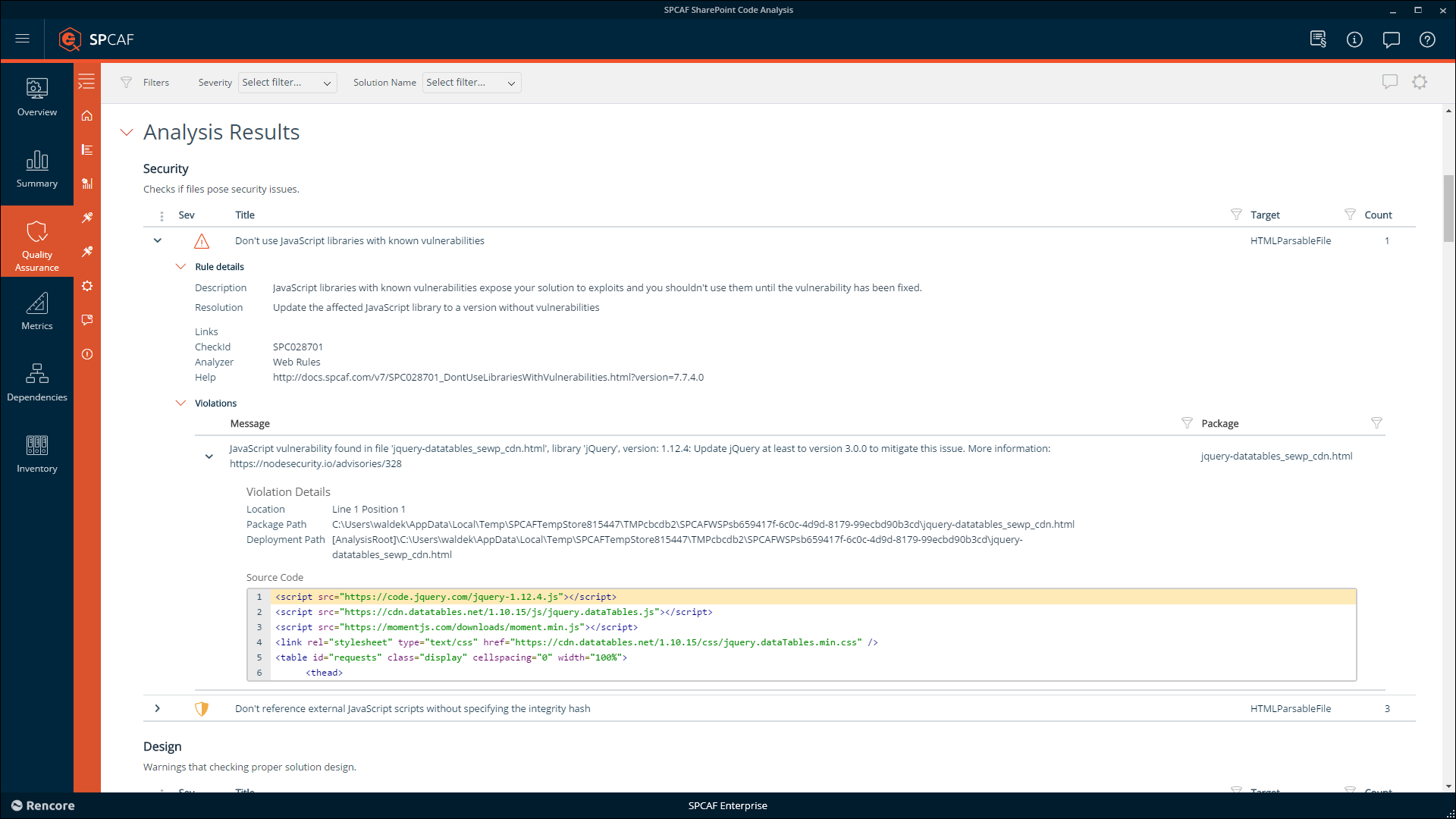 Does your SharePoint Framework solution contain vulnerabilities?
